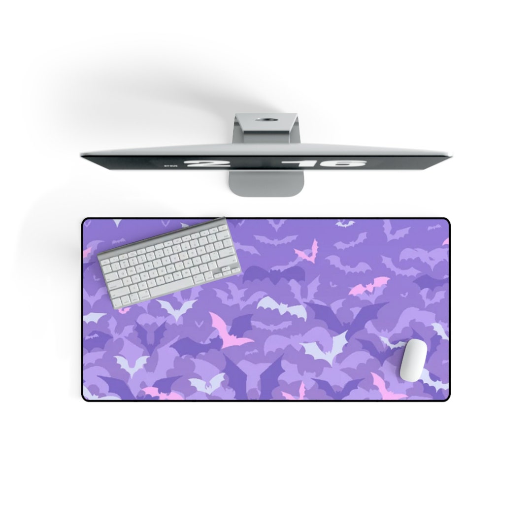 Pastel Goth Desk Mat Cute Bats Mousepad Kawaii Goth Gothic - Etsy