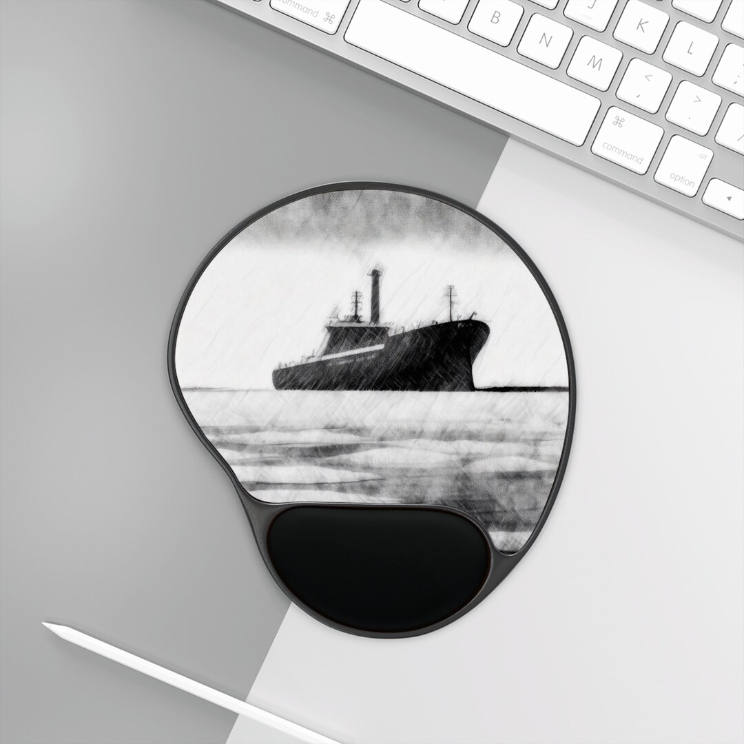 An Industrial Ship Mouse Pad With Wrist Rest Mouse Pads - Etsy