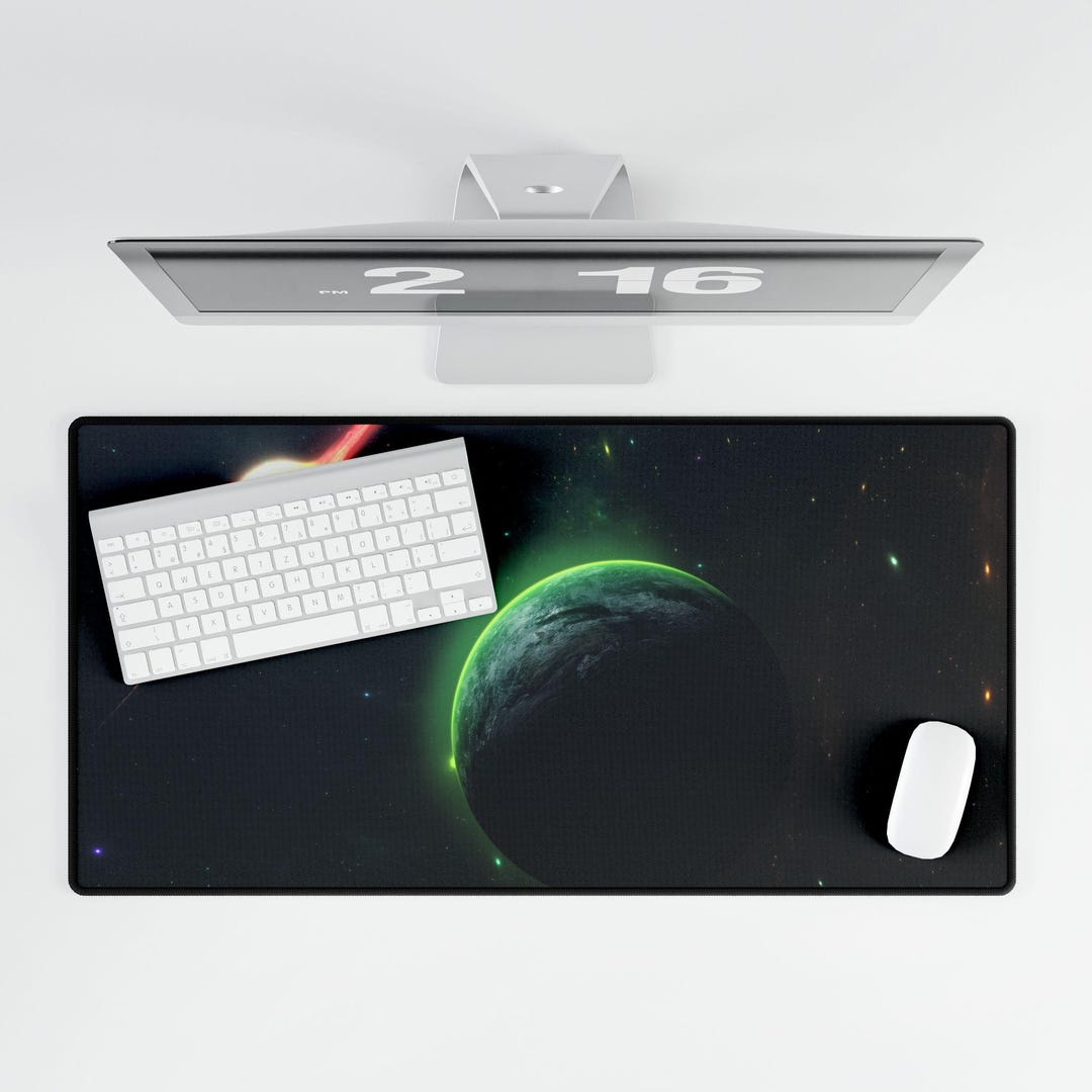 Space Desk Mat, Solar System Mouse Pad, Galaxy Desk Accessory, Planets ...