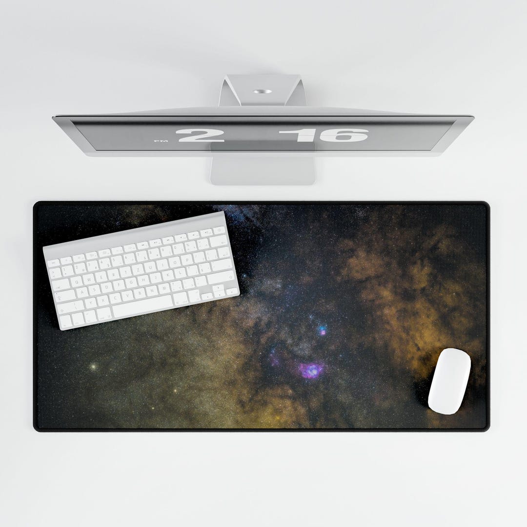 Space Desk Mat, Solar System Mouse Pad, Galaxy Desk Accessory, Planets ...