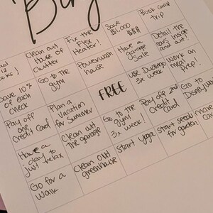 2025 Bingo Card - Etsy