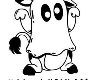 Mooo Png/crafting/shirts/doorhanger/cow/ghost/halloween - Etsy