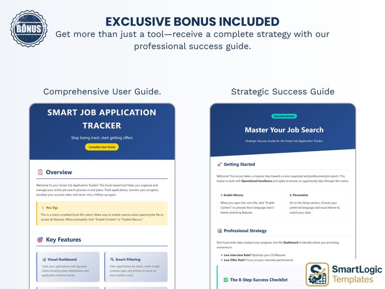 Smart Job Application Tracker | Automated Excel Dashboard, 6 Languages (VBA) - Etsy