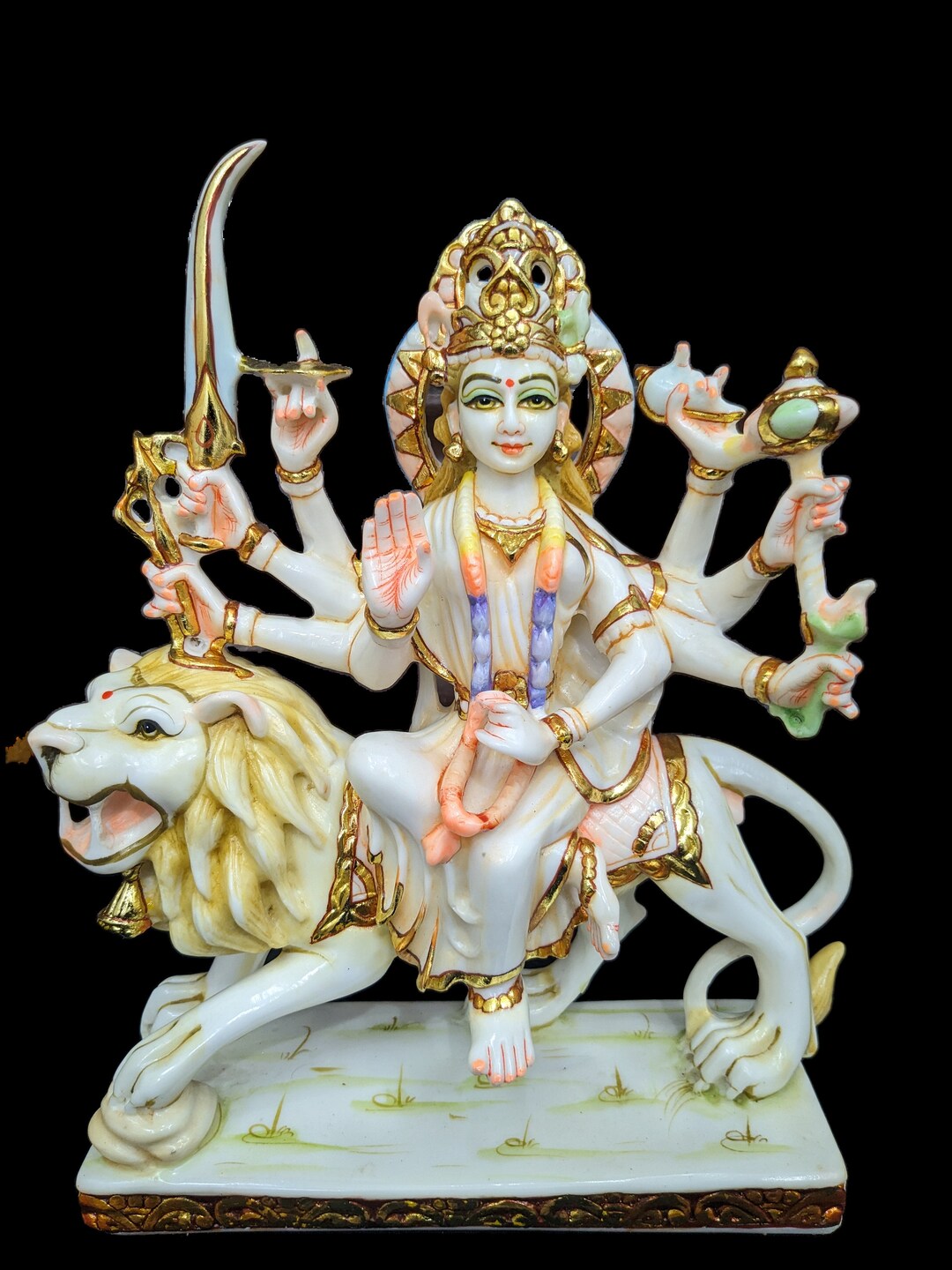 Devi Idol 22cm Dust Marble Goddess Devi Sculpture Durga - Etsy