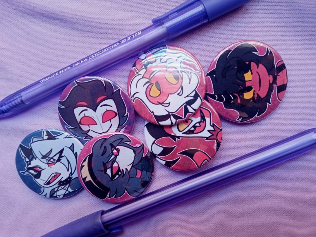Helluva Boss 37mm Pins || Helluva Boss Pins || Button Pins || Helluva ...