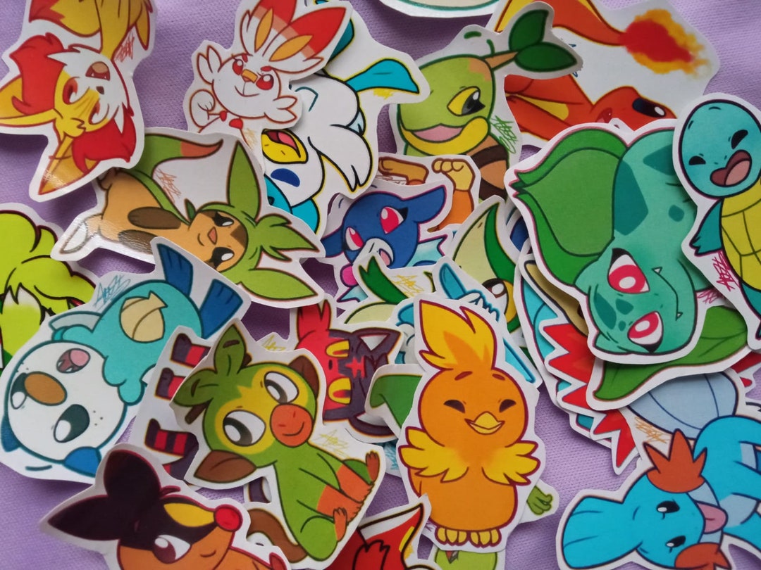 Pokemon Starters Gen 1-9 Stickers Pokemon Starters Pokemon Pokemon ...