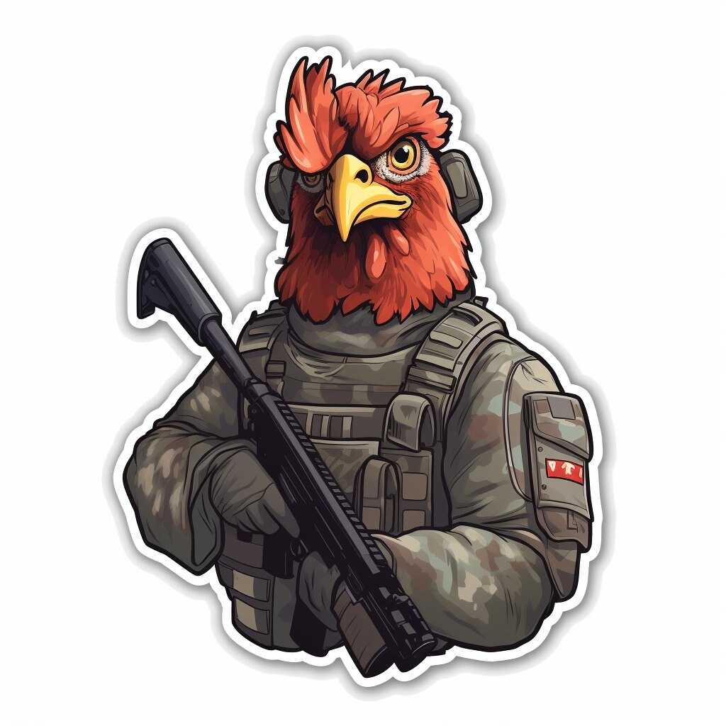 Tactical Chicken Stickers - Etsy