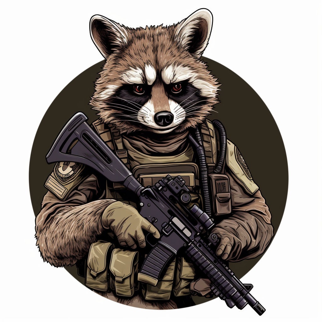 Tactical Trash Panda Stickers - Etsy