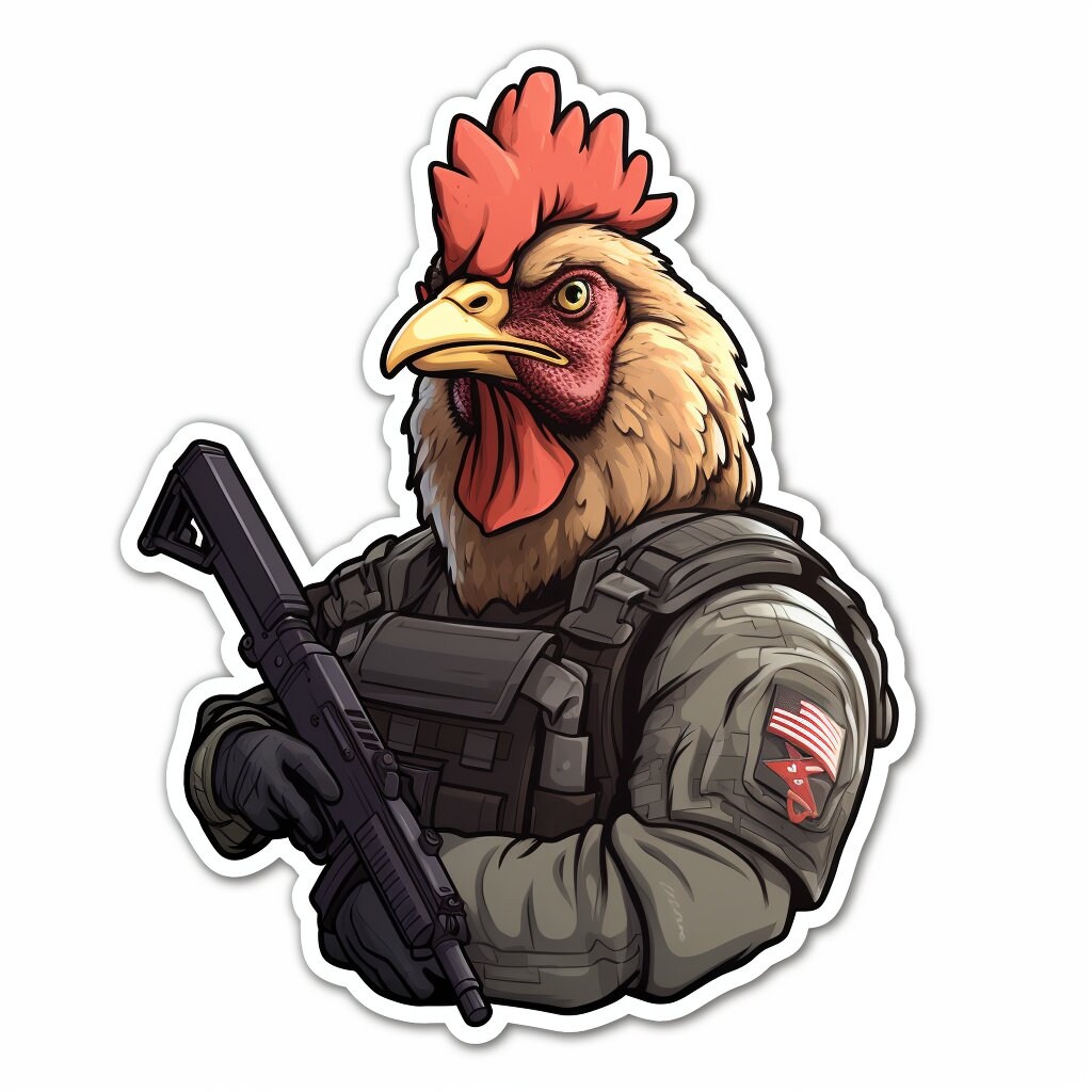 Tactical Chicken Stickers - Etsy