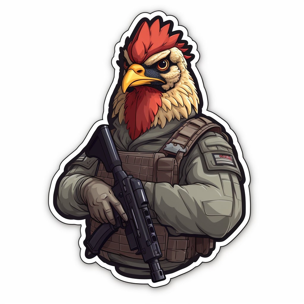 Tactical Chicken Stickers - Etsy