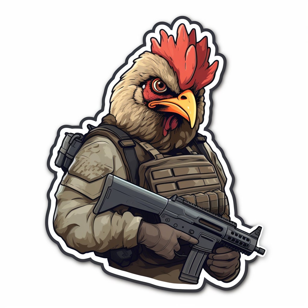 Tactical Chicken Stickers - Etsy