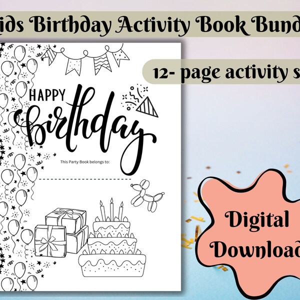 Birthday Activity - Etsy