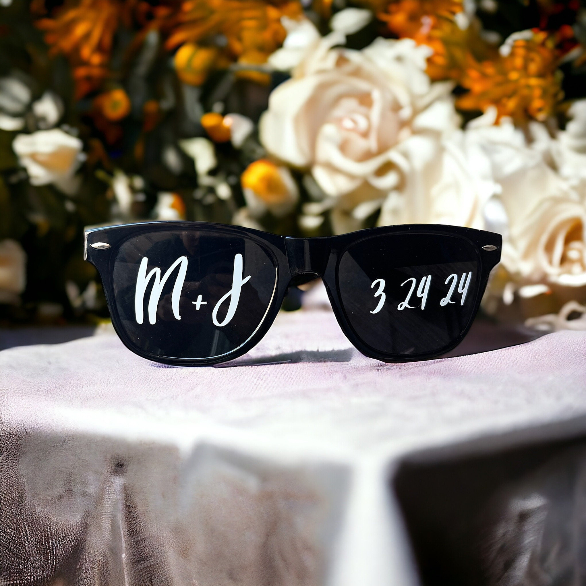 Custom Sunglasses For Wedding Heart Shaped Sunglasses Classic Black 0494