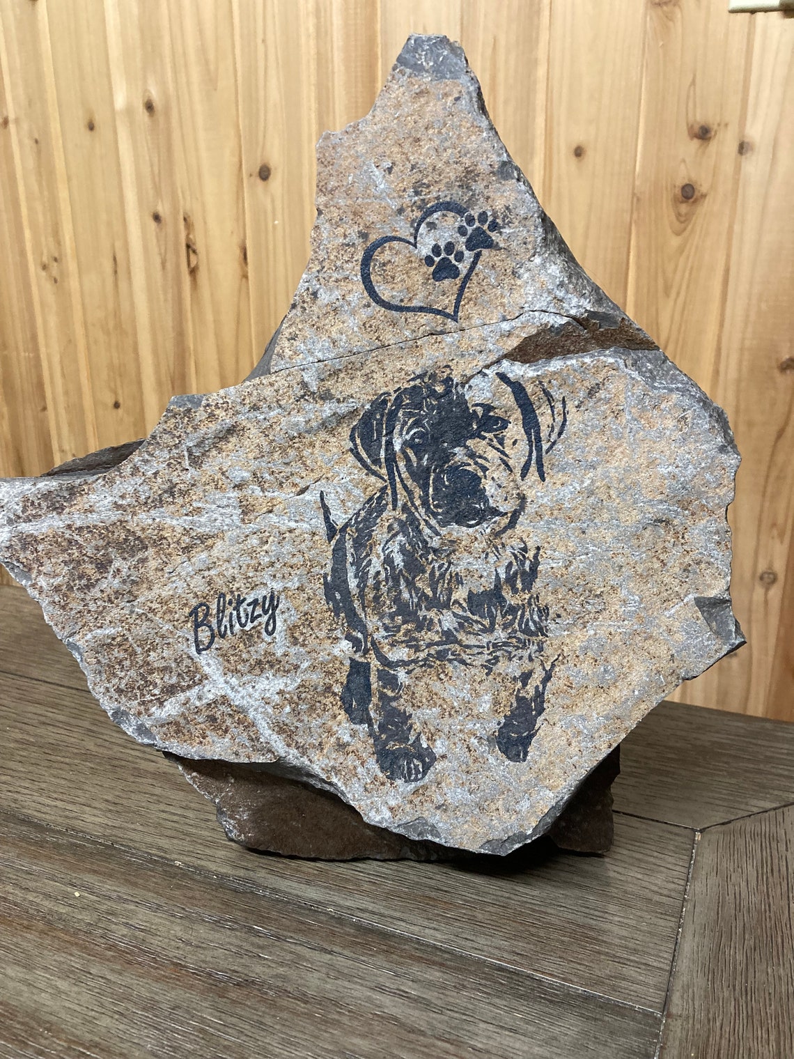 PERSONALIZED RIVER ROCK or Stone Large Size. Real Stone Custom Lasered ...