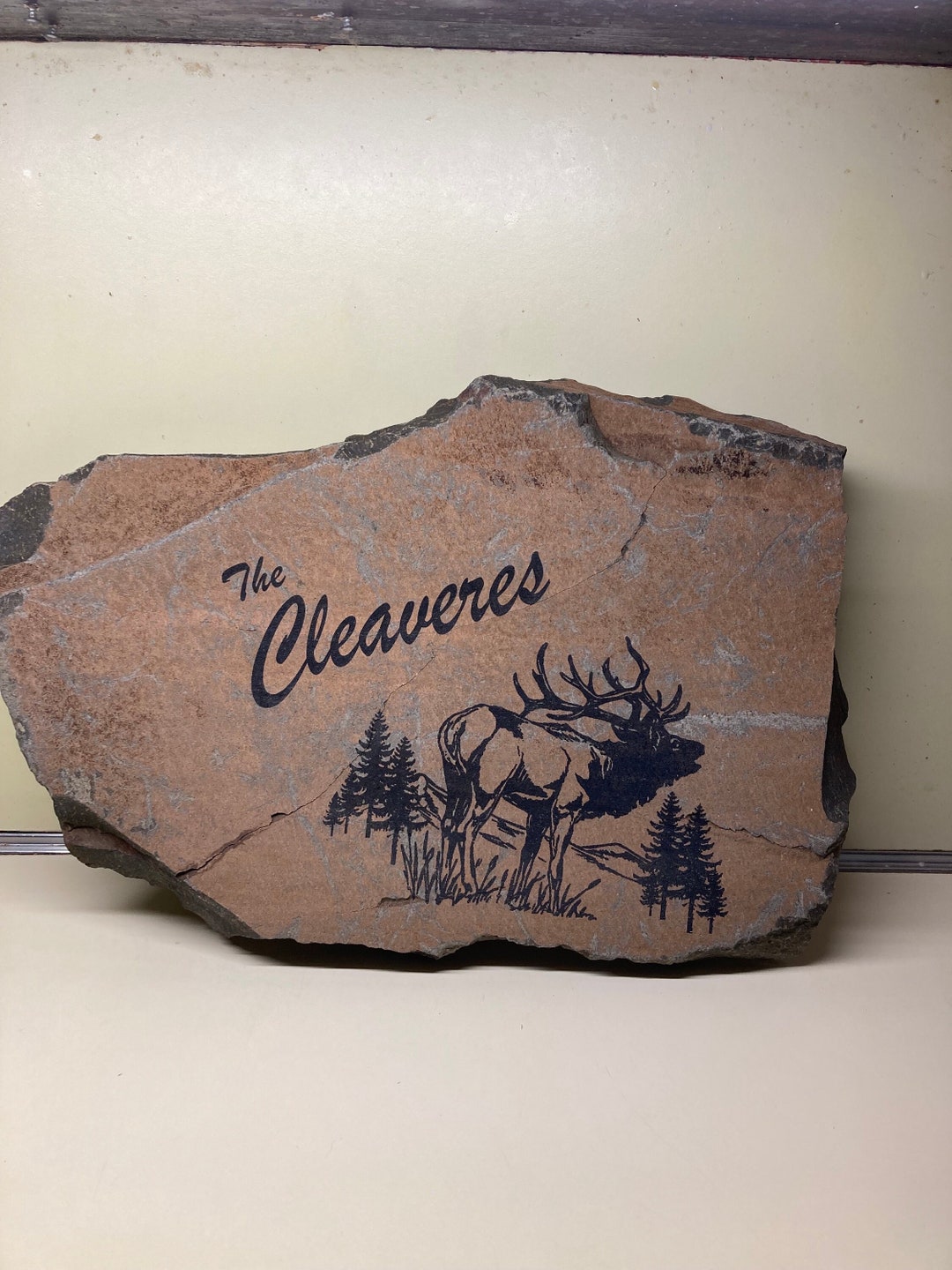 ADDRESS ROCK or Stone - Large Size. Real Stone Custom Lasered With Your ...