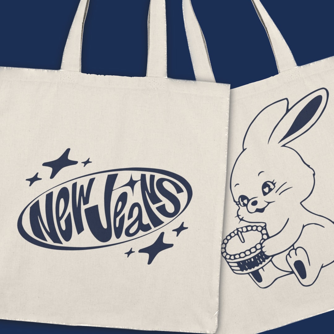 Newjeans Tote Bag With Newjeans Bunny Kpop Merch K-pop Fanart Gift Kpop ...