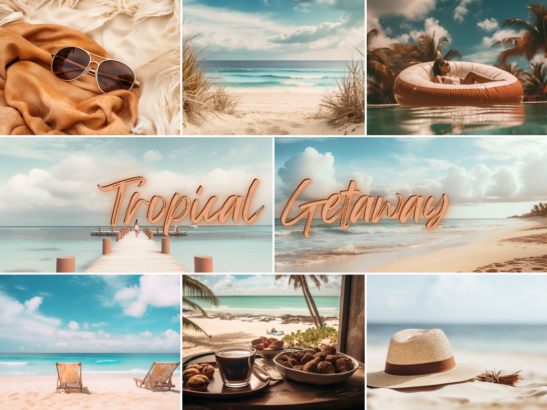 Stock Photos Tropical Getaway, 30 Vacation Images in Earth Tones and ...