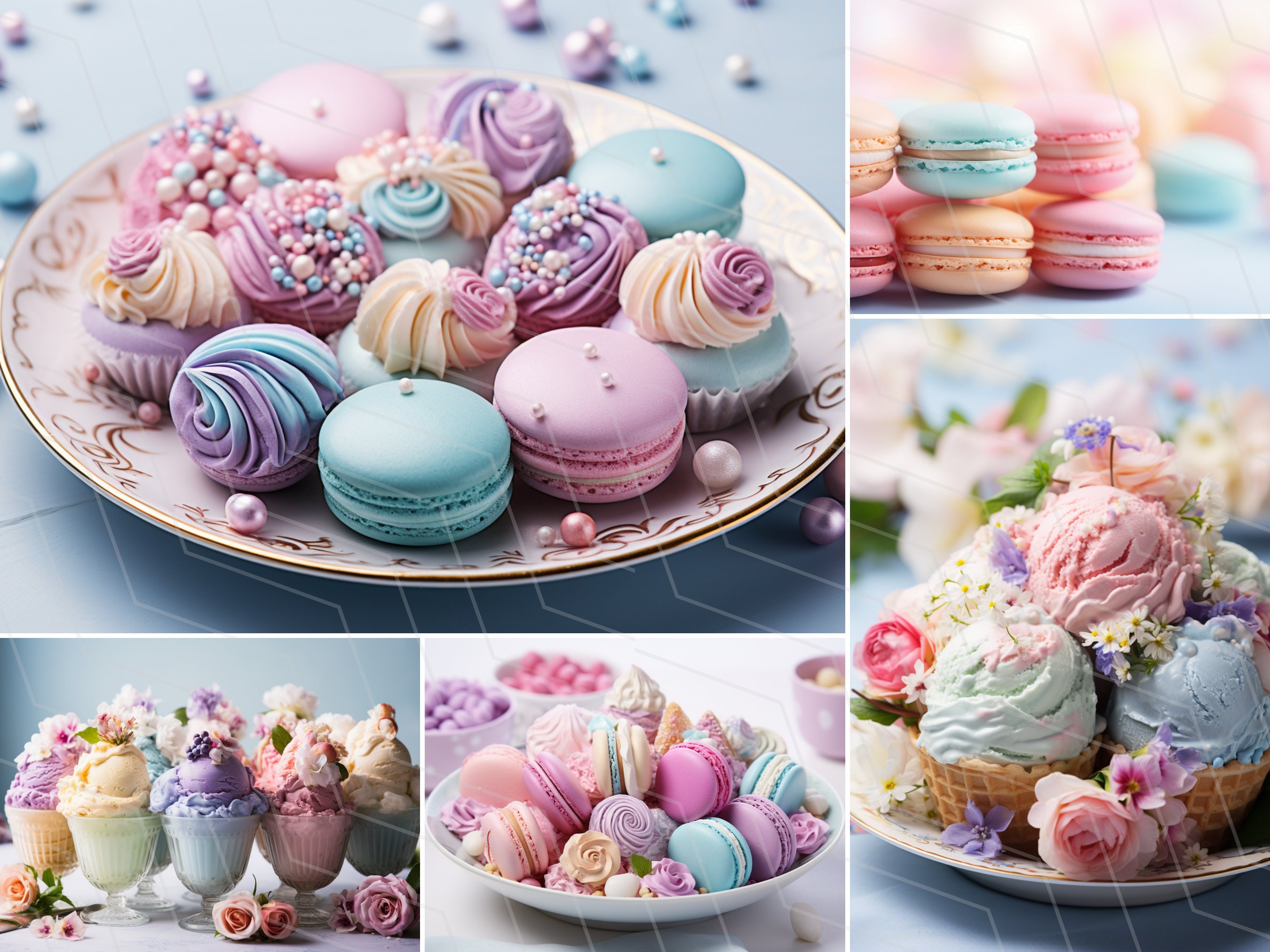 Stylized Food Photography, Pastel Desserts, 30 Images 300dpi PNG JPG - Etsy