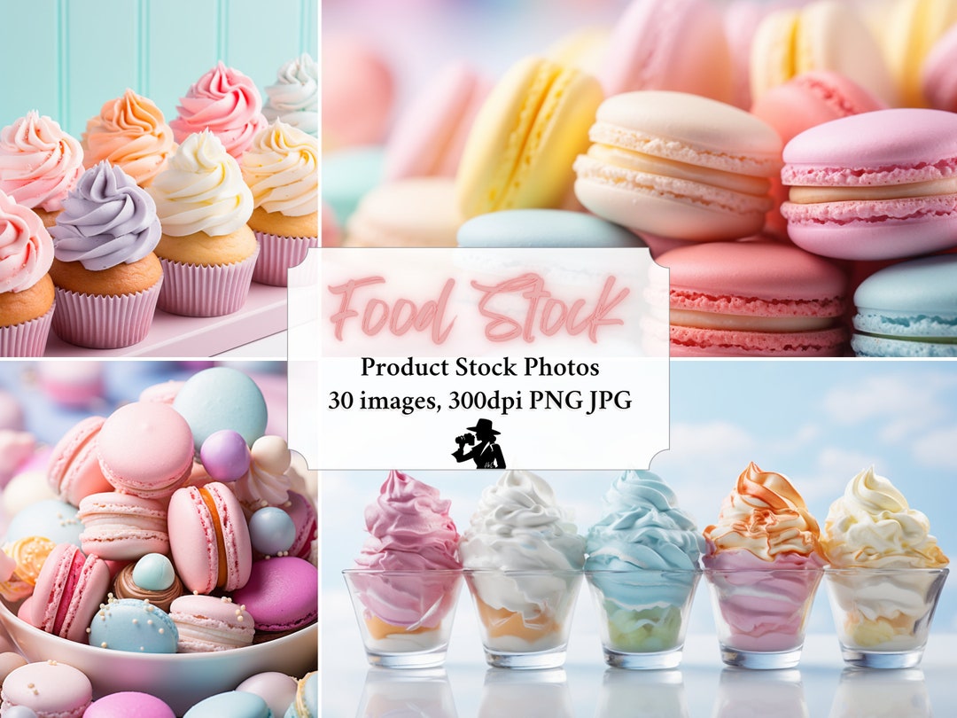 Stylized Food Photography, Pastel Desserts, 30 Images 300dpi PNG JPG - Etsy