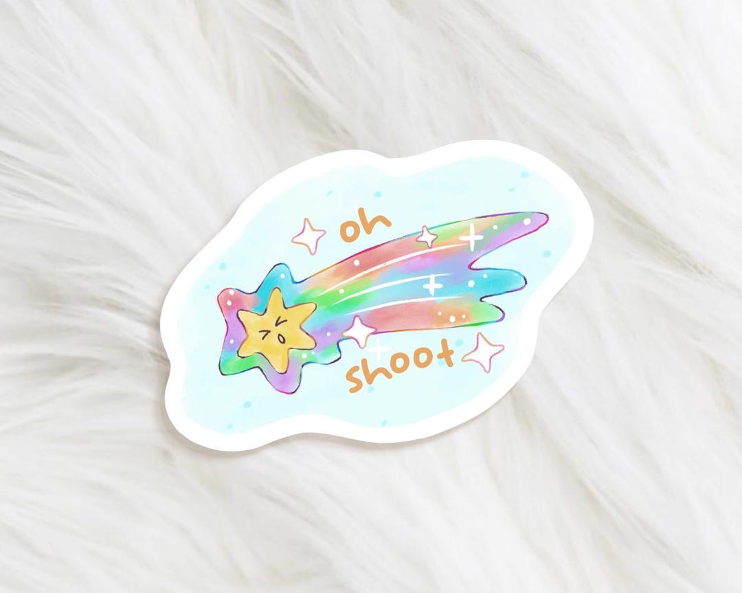 Kawaii Shooting Star Sticker – Waterproof Vinyl Die Cut - Etsy
