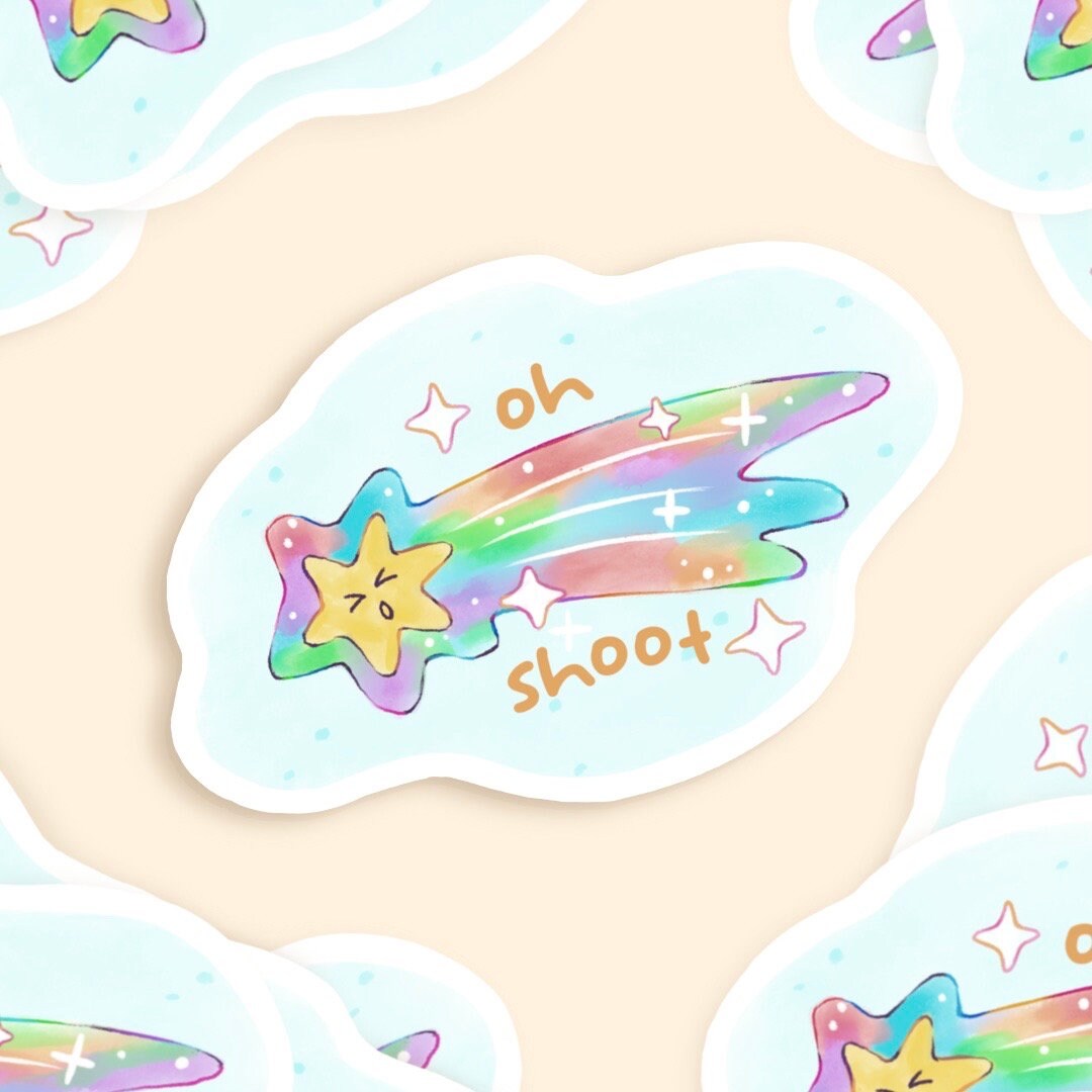 Make a Wish Vinyl Sticker Shooting Star Die Cut Sticker - Etsy