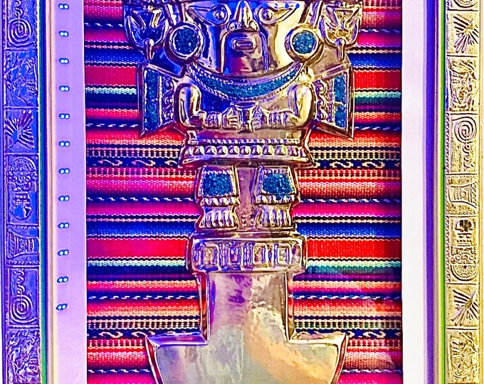 History Peru Inca Mesoamerican El Tumi Naymlap God King Sculptural Wall ...