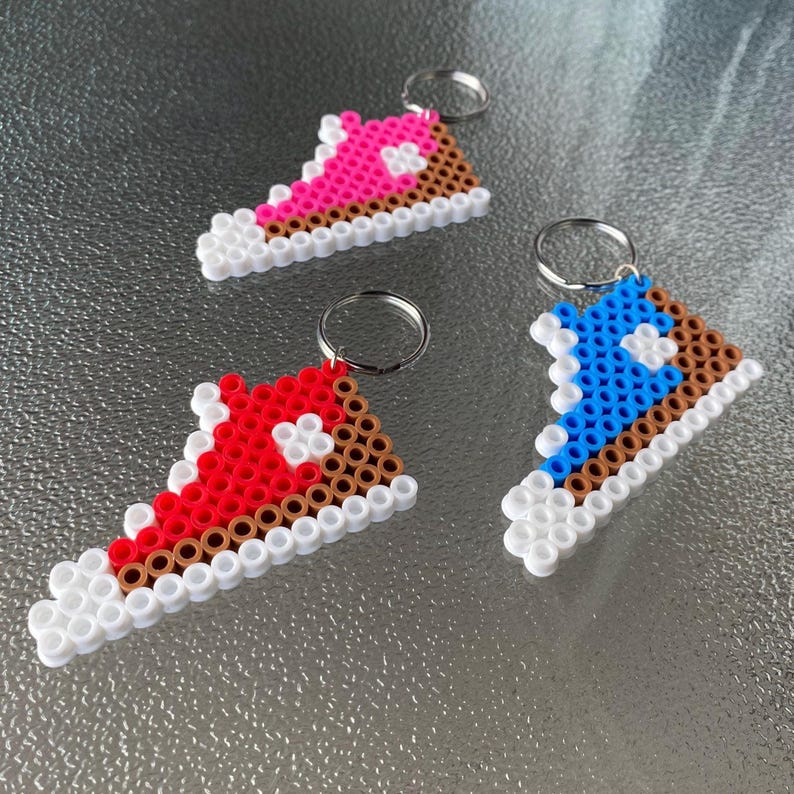 Sneaker Perler Bead Keychain Shoe Keychain Iron Bead Keychain - Etsy