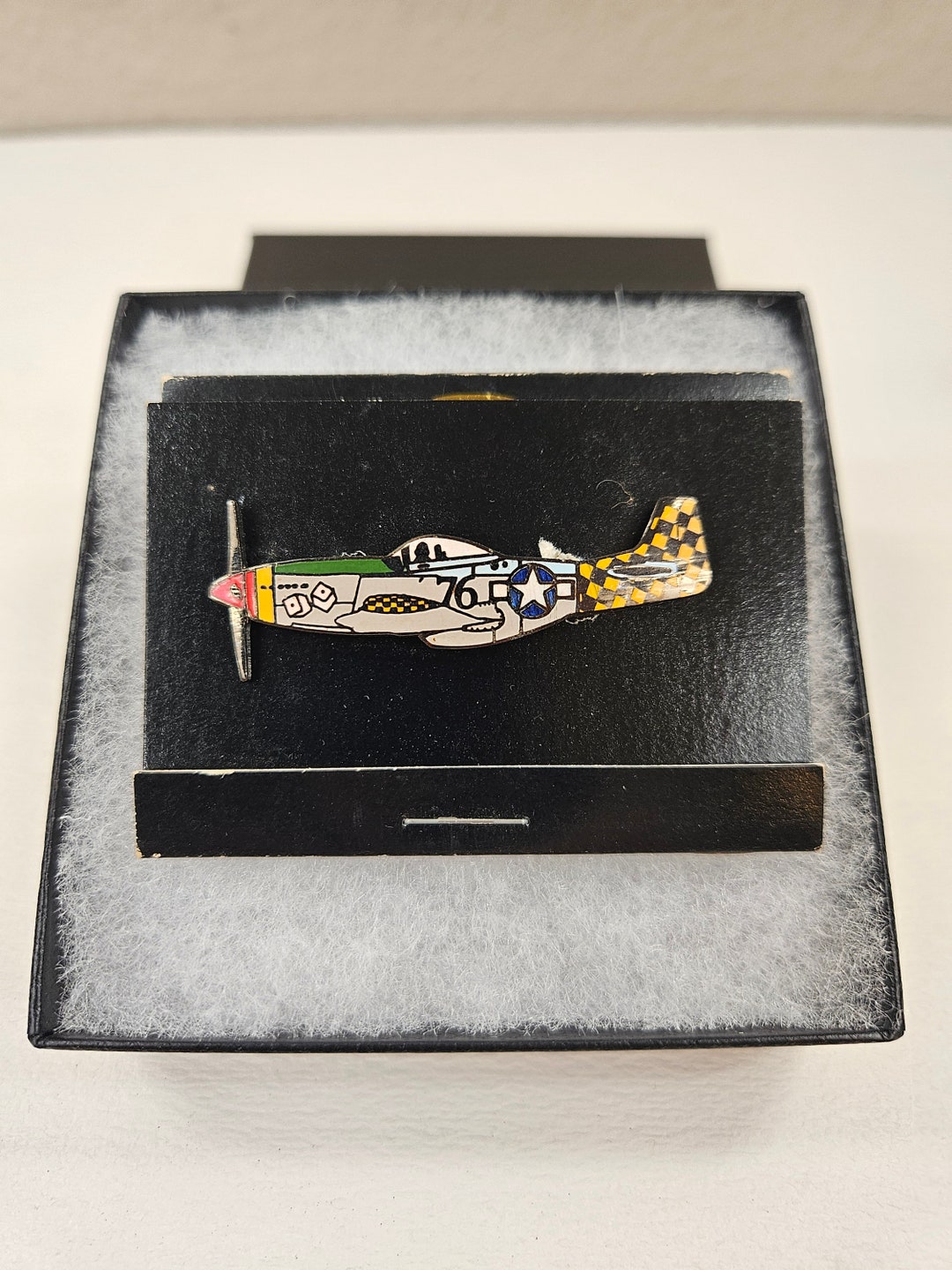 WM Spear P-51 Mustang Airplane Enamel Pin 1986 With Original Packaging ...
