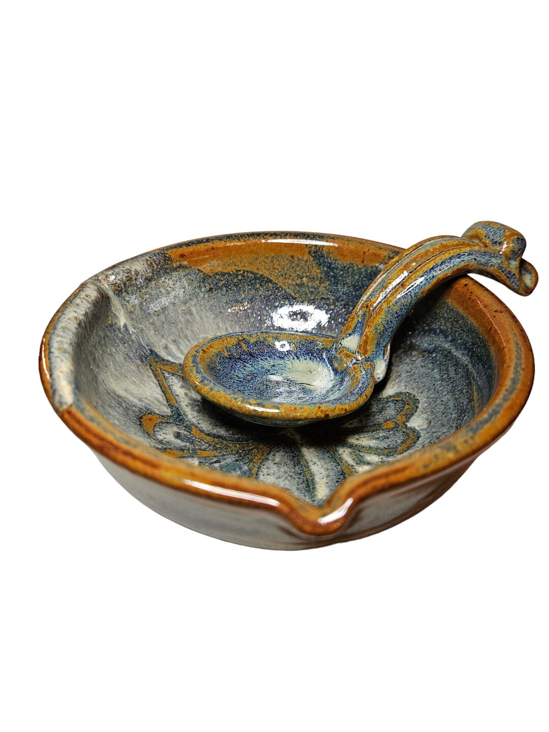 Blaisdell Pottery Salsa Condiment Bowl and Spoon in Excellent Condition ...