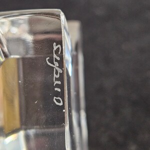 Orrefors Caduceus Etched Crystal Star Paperweight Signed in Original ...