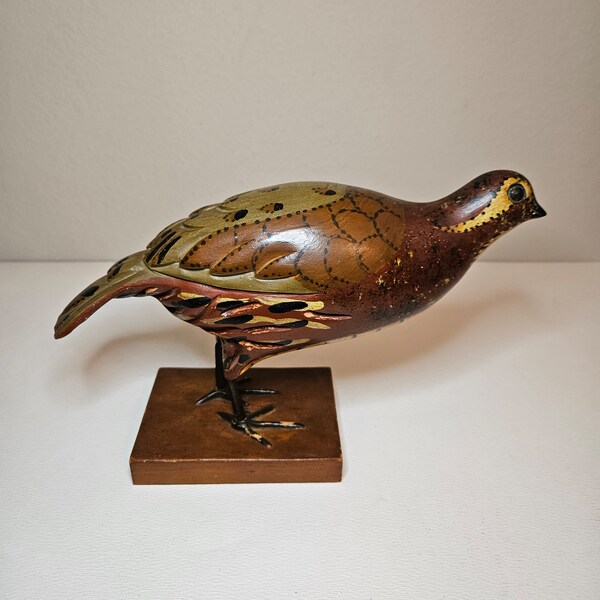Wood Carved Quail - Etsy