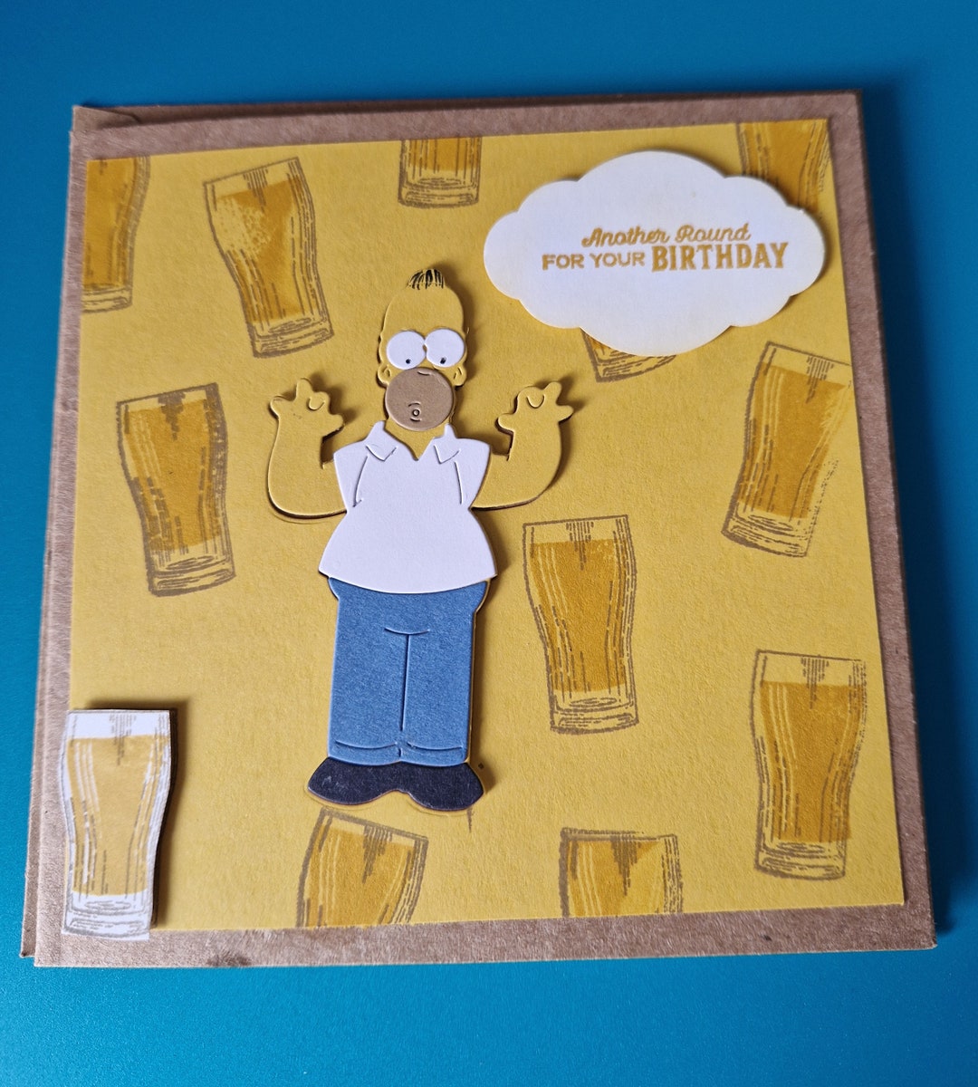 Homer Simpson Type Character Birthday Card Male - Etsy
