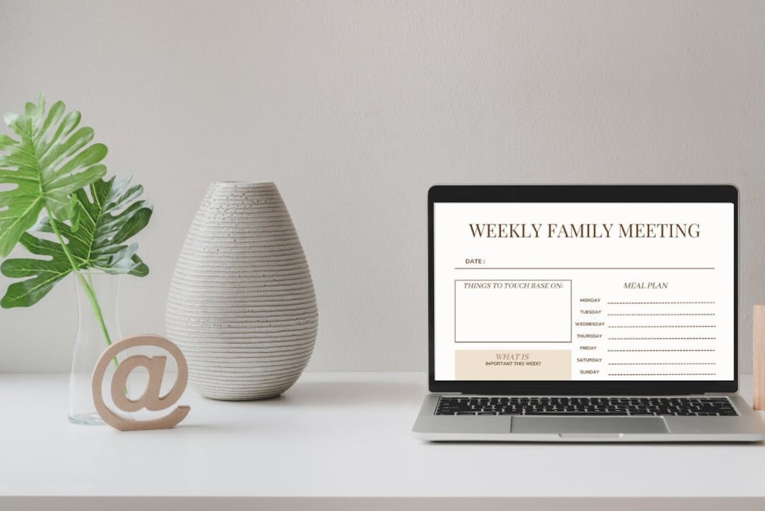 Weekly Family Meeting Agenda Template - Etsy