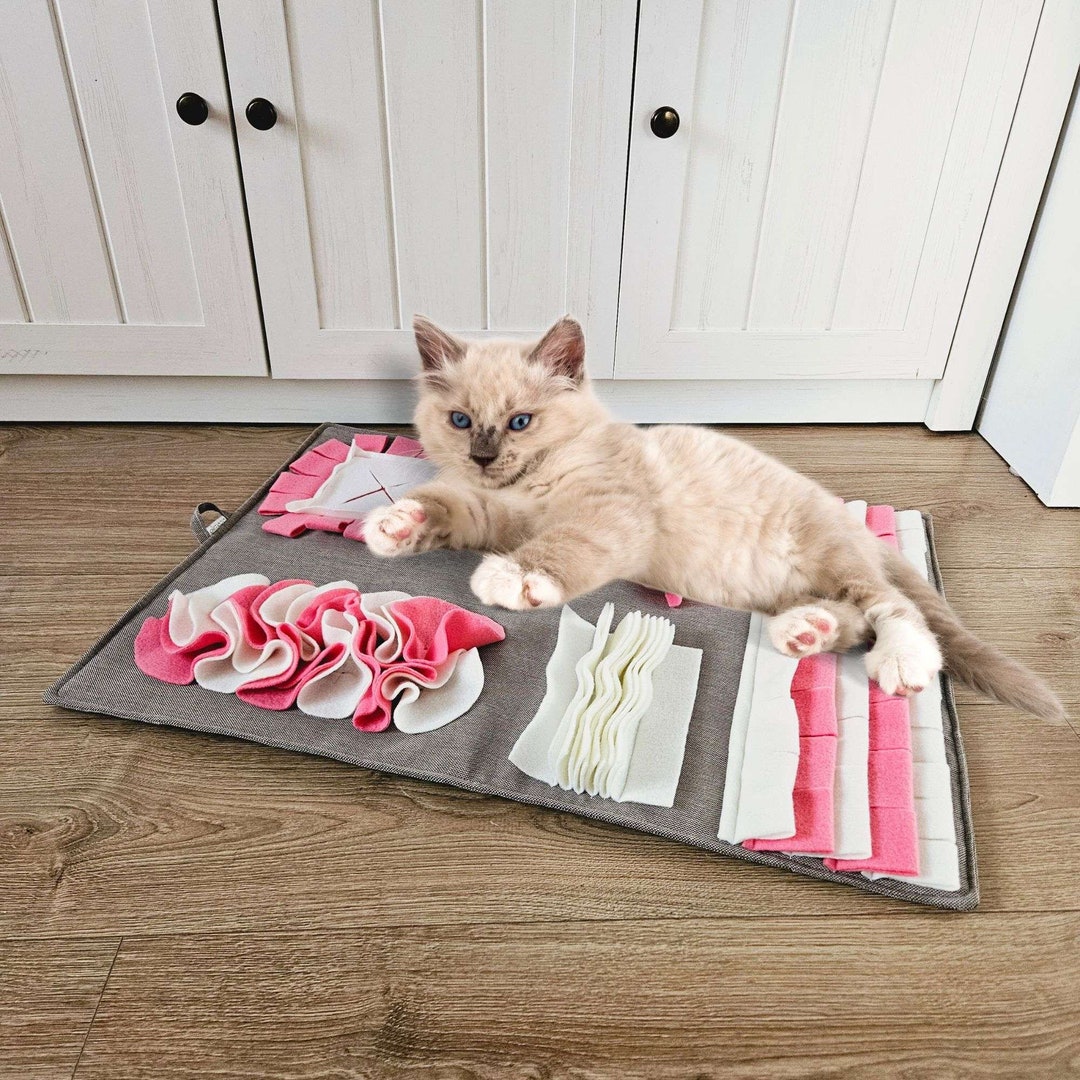 Interactive Cat Toy, Snuffle Mat Cat 50x70 Cm, Mentally Stimulating ...