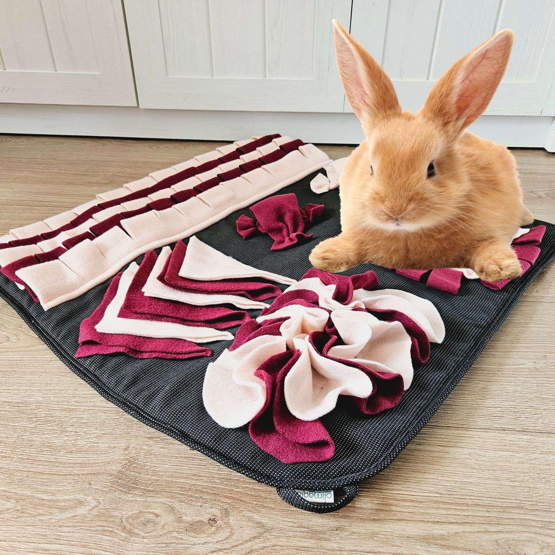 Snuffle Mat for Rabbits - Enrichment Toy, Foraging Mat, Indoor Activity ...