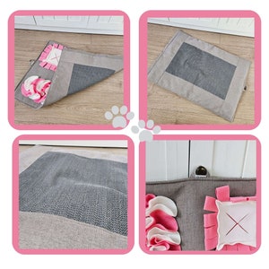 Interactive Cat Toy, Pink Snuffle Cat Mat 50x70 Cm, Puzzle Cat Treat ...