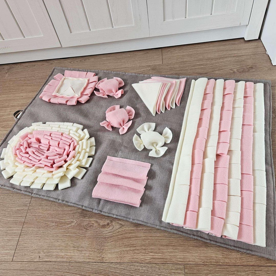 Pink Snuffle Mat Large, Mat for Dog, Pet Snuffle Mat, Home Alone Dog ...