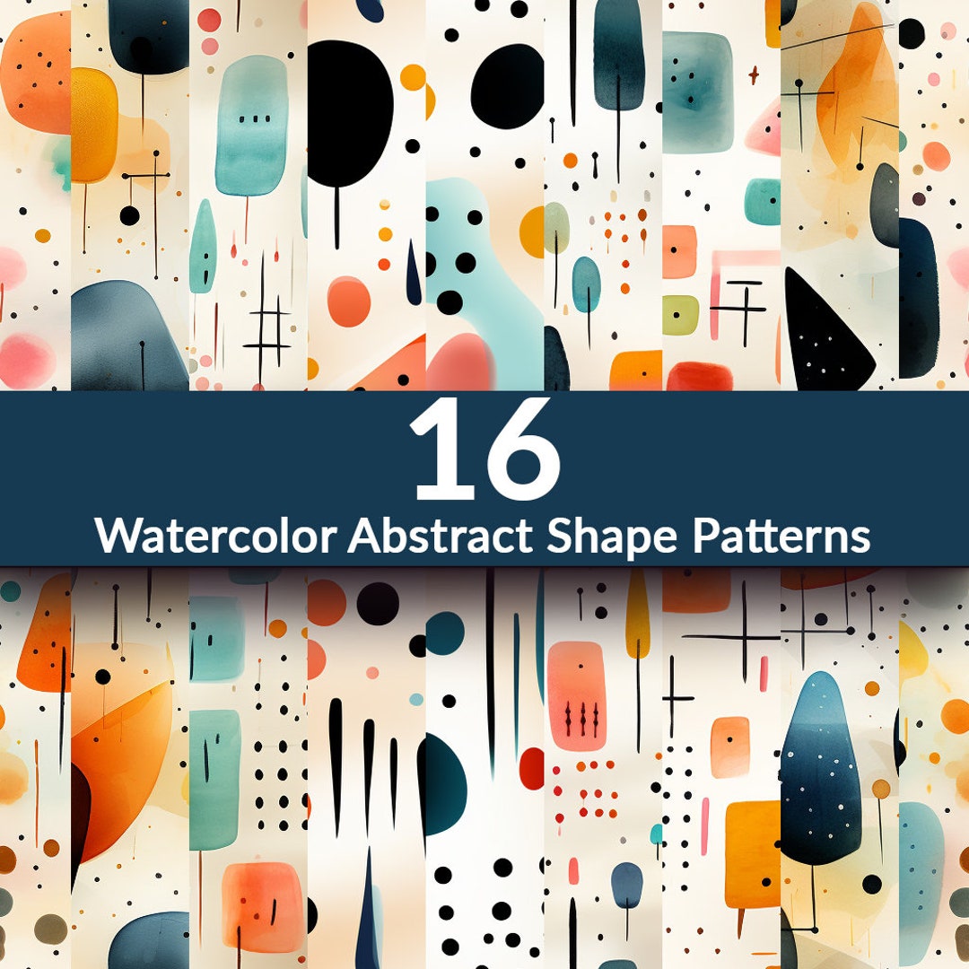 Watercolor Abstract Shapes 4k Patterns - Etsy