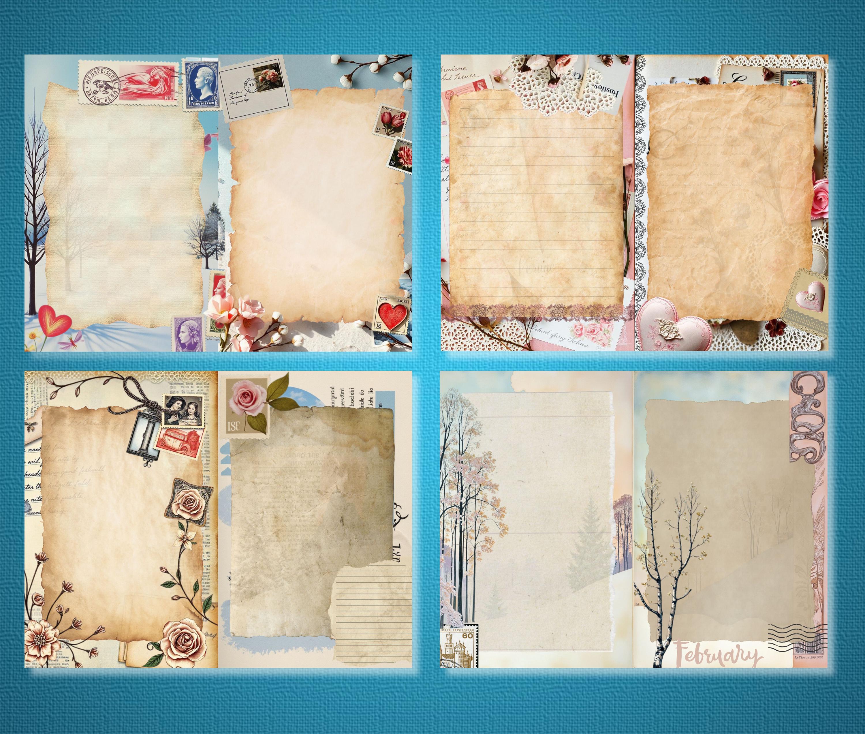 February Diary Printable Sheets US Letter, Instant Download, DIY, 22 ...