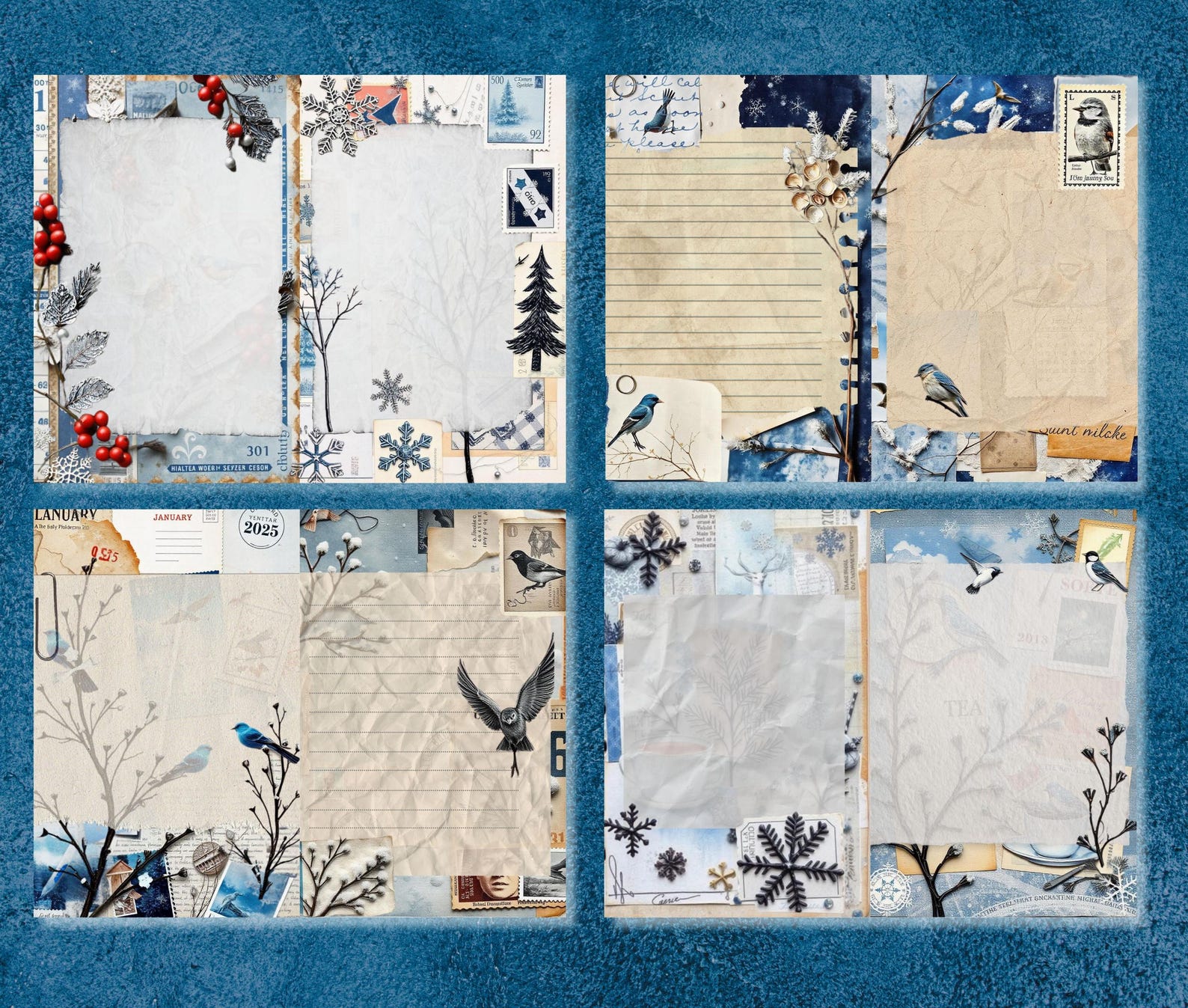 January Diary Printable Sheets US Letter, Instant Download, DIY, 22 ...