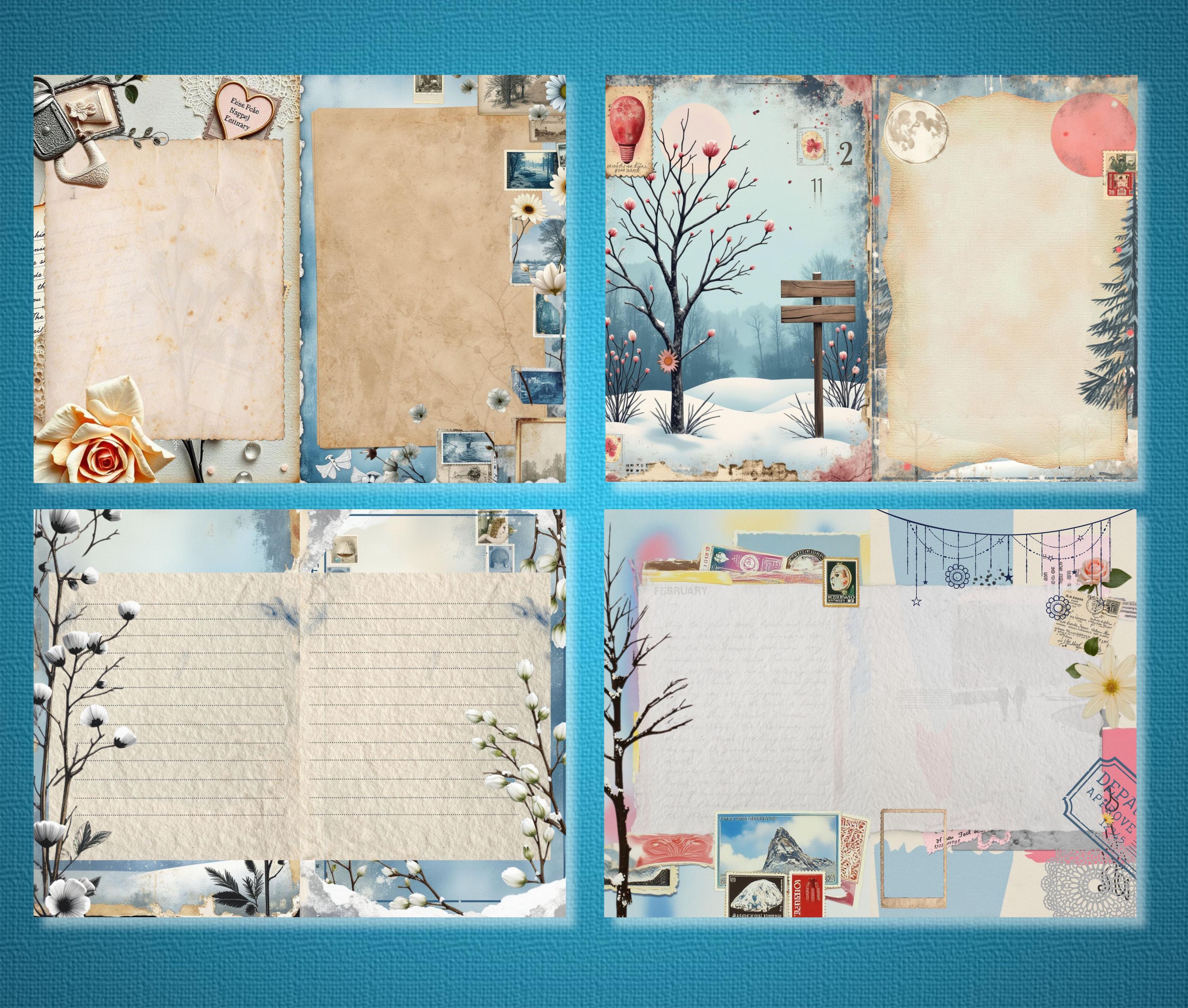 February Diary Printable Sheets US Letter, Instant Download, DIY, 22 ...