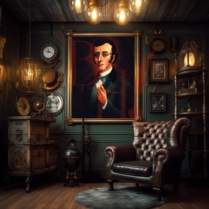 Haunted Mansion Mr Gracey Art Print Skeleton Man Transformation Poster 999 Happy Haunts LARGE ...