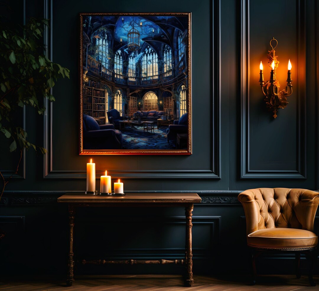 Wizard Raven House Common Room Digital Fine Art Print Magic - Etsy