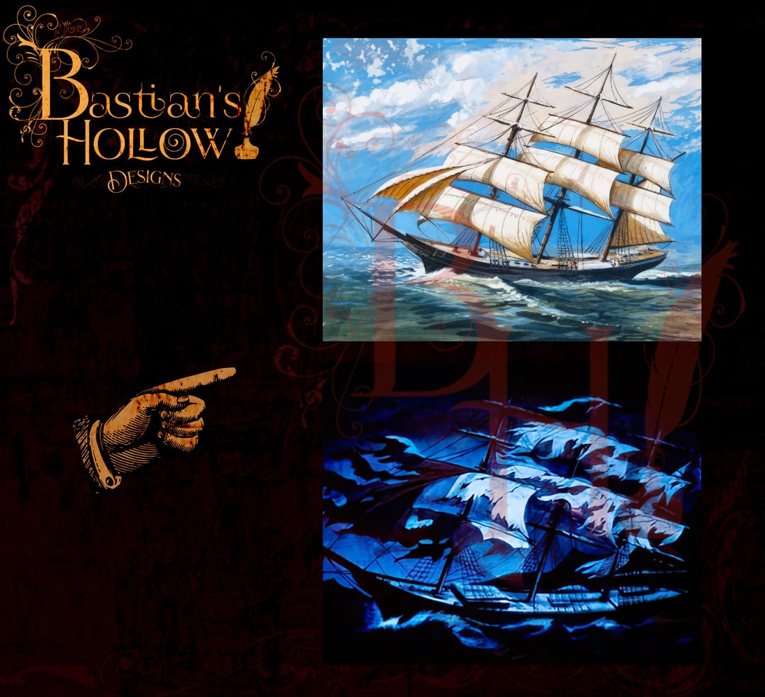 Haunted Mansion Ghost Ship Transformation Digital Art Print Haunted ...