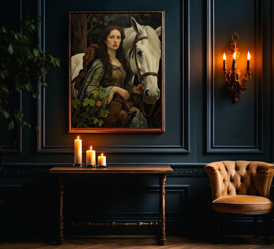 Medieval Woman Portrait Digital Fine Art Print Magic School Gallery ...