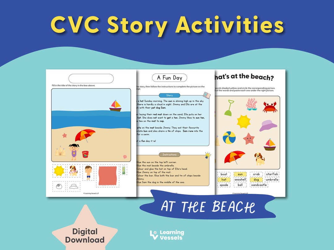 CVC Story Activities at the Beach - Etsy