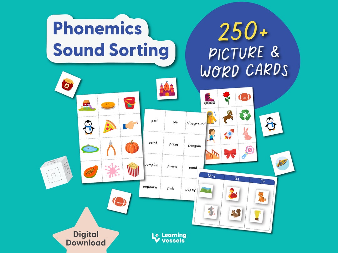 Clasificación de sonidos fonémicos: más de 200 tarjetas con imágenes y ...