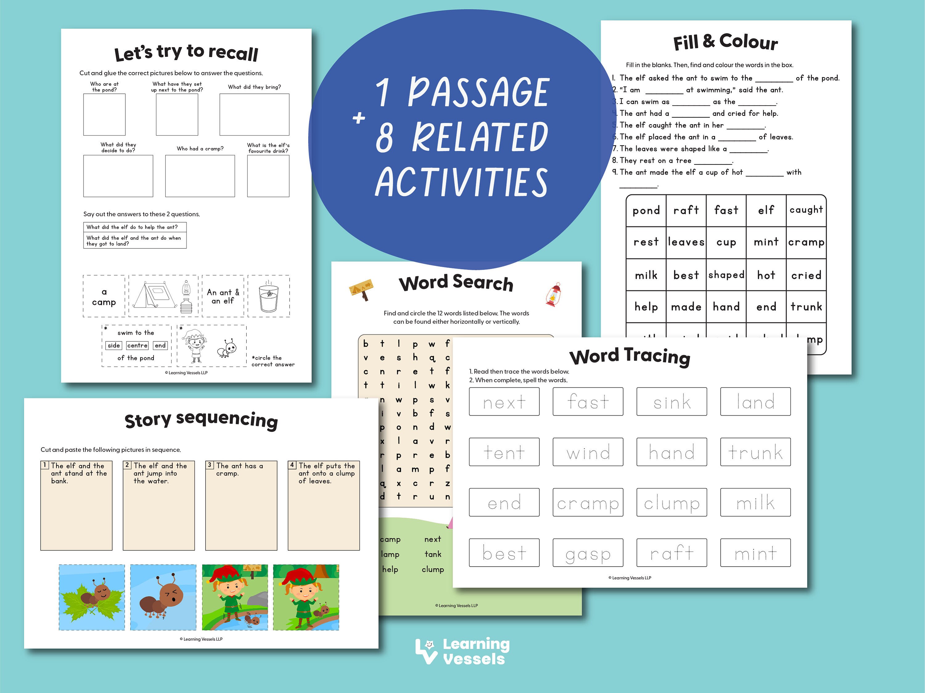 Ending Consonant Blends Story Activities an Adventure at the Pond - Etsy