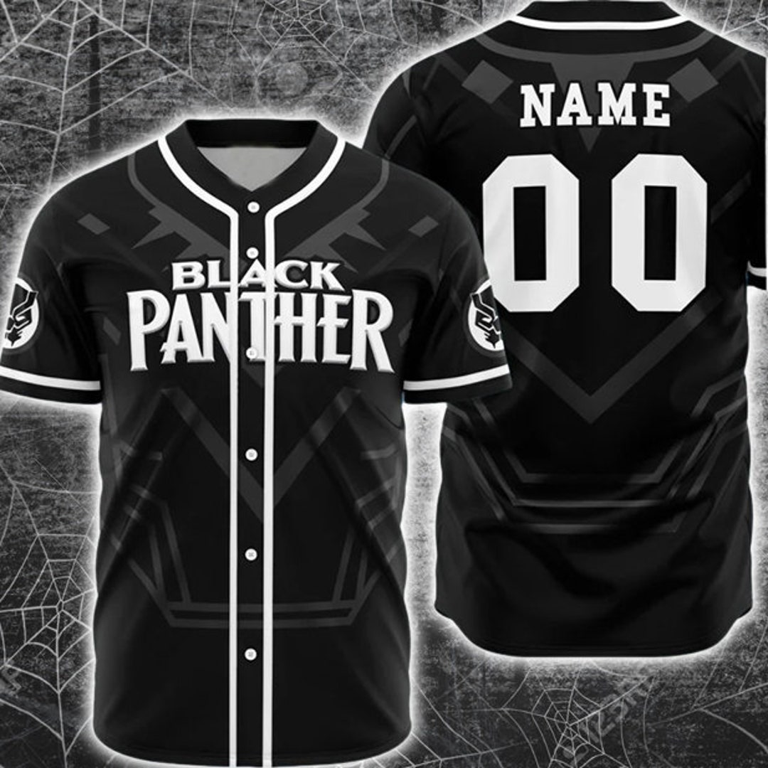 Custom Baseball Jersey Black Panther Jersey Black Panther - Etsy