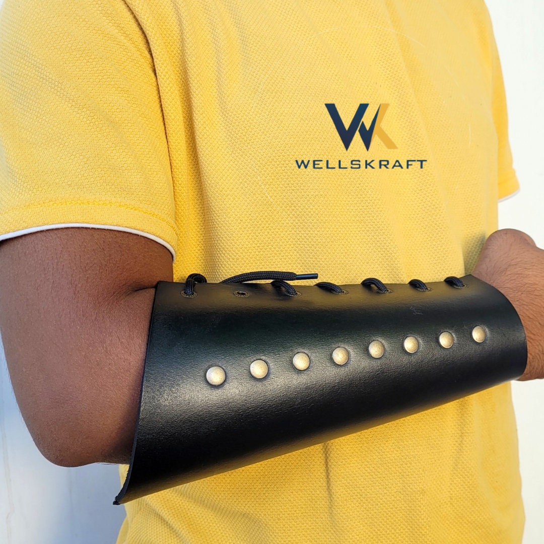 Medieval Leather Arm Bracer | Cosplay Leather Armor Arm Warmers | Lace ...